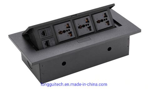 Damped Desktop Socket Pop Up Desktop Cable Socket Furniture Cable Box And Aluminium Box