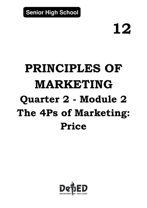 2 Q2 Marketing 12 Principles Of Marketing Quarter 2 Module 2 The
