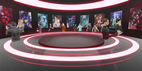 Metaverse World NFT Art Gallery Avatars And VR Glasses 3D Illustrations