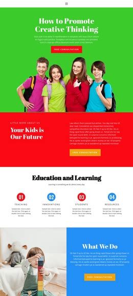 Primary School Html Template By Nicepage