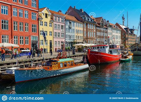 Famous Nyhavn Canal With Colorful Houses Editorial Stock Image Image