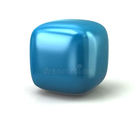 Blue Rounded Rectangle Push Button Back 3d Rendering Stock