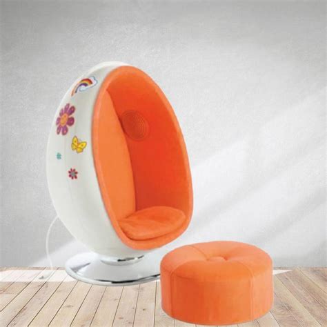 American Girl Julies Egg Chair And Ottoman Set Built In Speakers Cord And Pillow Etsy