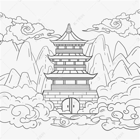 线描国潮素材图片免费下载 千库网
