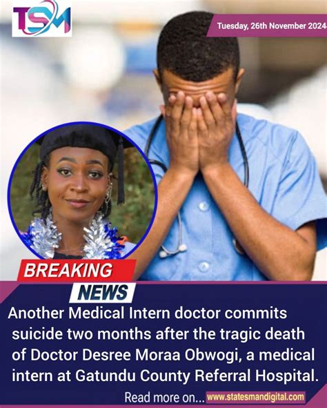 Another Medical Intern Has Committed Suicide Two Months After The