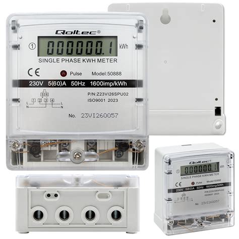 JEDNOFAZOWY ELEKTRONICZNY LICZNIK MIERNIK ZUŻYCIA ENERGII 230V LCD