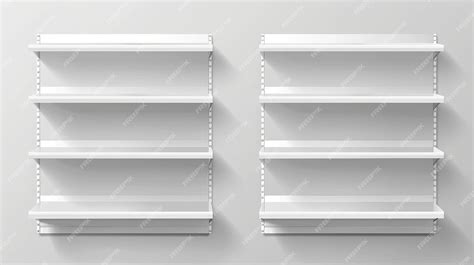 Premium Photo A White Empty Supermarket Shelf Mock Up With Racks For Product Display A