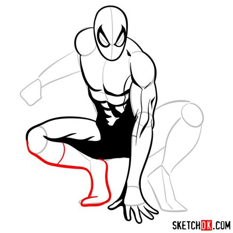 How To Draw Spider Man Comic Books Style Sketchok Easy Drawing Guides
