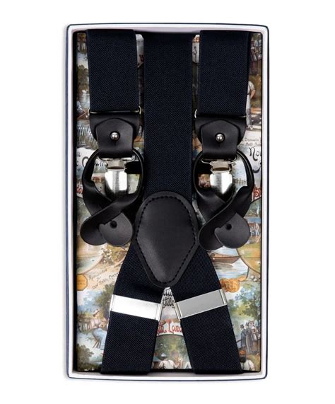 L A Smith La Smith Mens Black Y Shape Braces Menswearr House Of Menswear