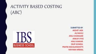ACTIVITY BASED COSTING PPTX