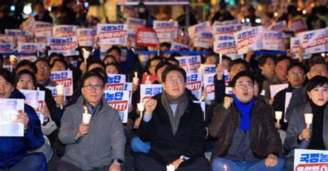 與 민주 장외집회에 시민 호응 없어 이재명 리스크 본격화
