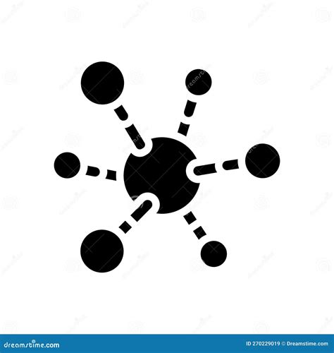 Medical Molecular Structure Glyph Icon Vector Illustration Stock