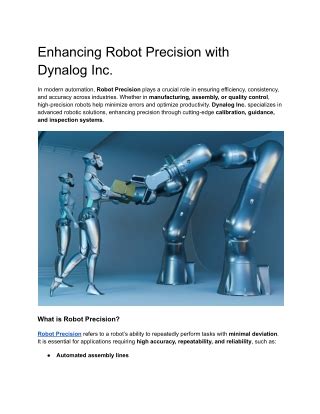PPT Enhancing Robot Precision With Dynalog Inc PowerPoint Presentation ID