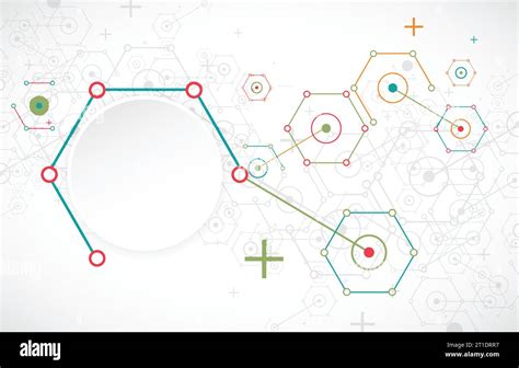 Abstract Technology Hexagonal Background Connection Structure Vector