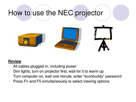 PPT How To Use The NEC Projector PowerPoint Presentation Free Download ID