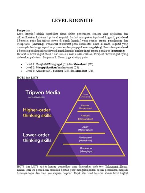 Level Kognitif Pdf