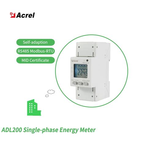 Acrel DIN Rail Mounting A Single Phase Electricity Power Meter AC Digital Kwh