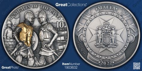 Malta 2022 Silver €10 Knights Of The Past Antique Finish First Releases