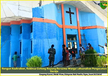 Bangun Keakraban Babinsa Gotong Royong Bersama Warga Laksanakan