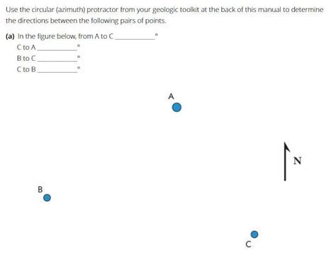 Solved Use The Circular Azimuth Protractor From Your Chegg Com