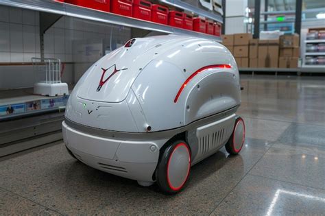 Premium Photo Autonomous Robots Assisting With Inventory Management