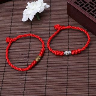 Lux Pulseira Corda Vermelha Chinesa Artesanal Chinesa Feng Shui Sorte