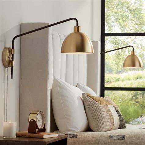Indoor Swing Arm Wall Light Brass Appalachian Brushed Brass Swing Arm