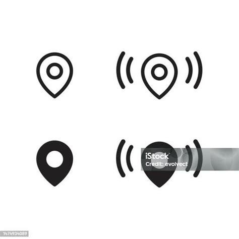 Map Pinpoint Icons Looking For A Place Or Nearby Place Direction Famous
