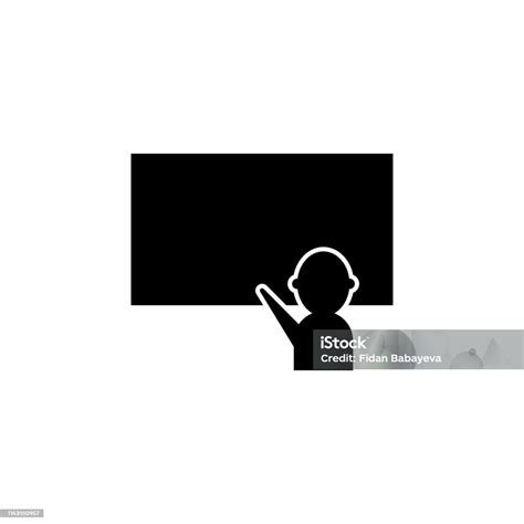 교실 프리 젠 테이 션 교육 아이콘입니다 기호와 기호는 웹 로고 모바일 앱 Ui Ux에 사용할 수 있습니다 교사 교육 관련 직업에 대한 스톡 벡터 아트 및 기타 이미지