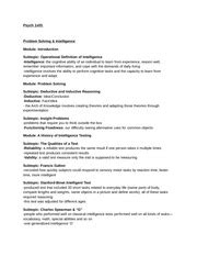 Problem Solving Psych 1x03 Problem Solving Intelligence Module