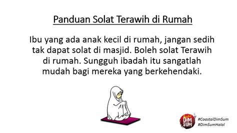 Panduan Solat Tarawih Di Rumah Jakim Alan Hughes
