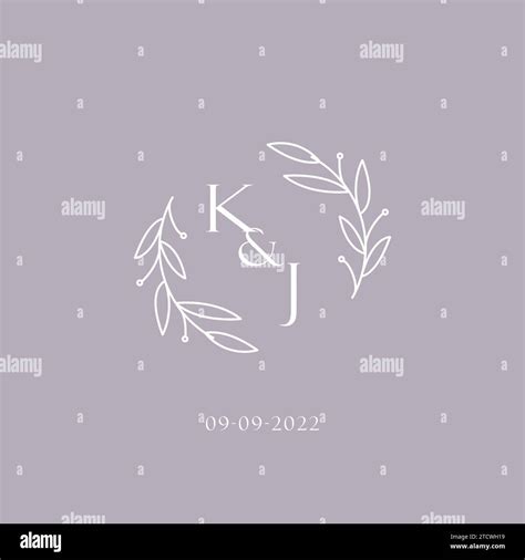 Initials Kj Wedding Monogram Logo Inspiration Vector Graphic Stock Vector Image And Art Alamy