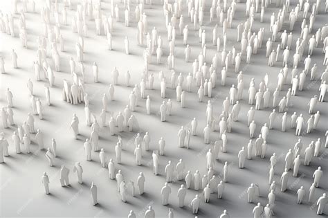 Premium Ai Image 3d Rendering Of Crowd Of People In The Shape Of A Man Crowd Of People On