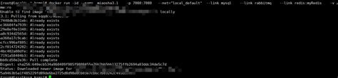Docker启动创建容器时，报错cannot Link To Mysql As It Does Not Belong To The