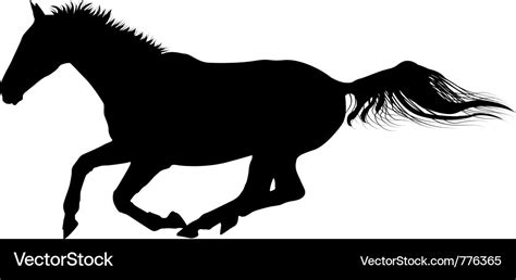 Galloping Horse Silhouette Royalty Free Vector Image