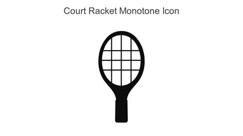 Court Racket Monotone Icon In Powerpoint Pptx Png And Editable Eps Format PPT Sample