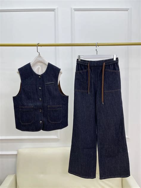 Осенний женский однобортный джинсовый жилет B C джинсовые брюки с завышенной талией и