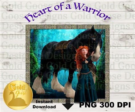 Princess Inspired Scottish Brave Mickey Ears Merida Witch Lord Warrior Heart Digital Download