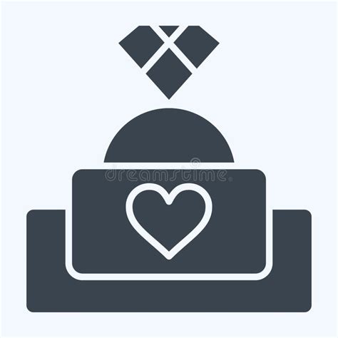 Icon Engagement Ring 2 Related To Ring Symbol Glyph Style Simple