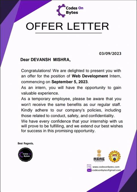 Devansh Mishra On Linkedin Codesonbytes Internship2023 Intership