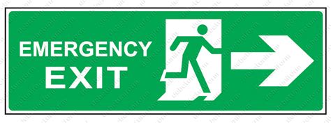 Green Emergency Exit Signage Clip Art Library