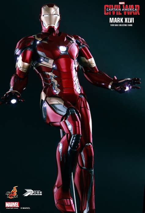 Captain America Civil War Iron Man Mark XLVI by Hot Toys - The Toyark ...