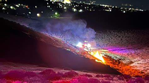 Firefighters Extinguish Small Brush Fire In Sun Valley