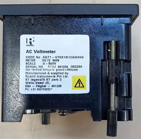 5amp Ac Ammeter Rishabh Analog Panel Meter 72x72mm Square At ₹ 600