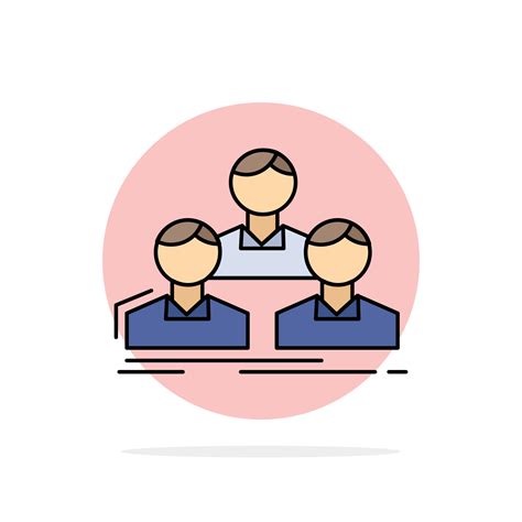 Company Employee Group People Team Flat Color Icon Vector 13532259 Vector Art At Vecteezy