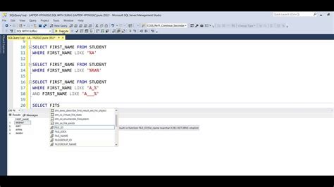 What Is Like And Not Like Operators In Sql Server Part 1 Sql With Suraj Youtube
