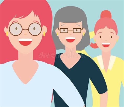 Three Girl Embraced Stock Illustration Illustration Of Smile 150565885