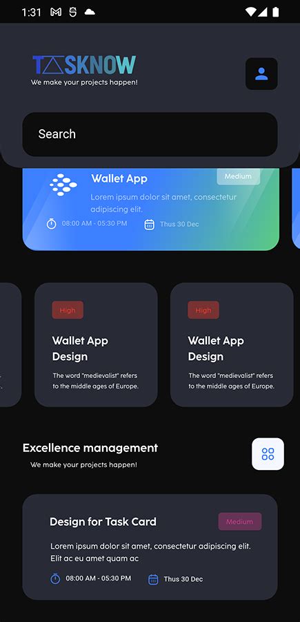 tasknow task manager flutter app ui template by dokkanagency codecanyon