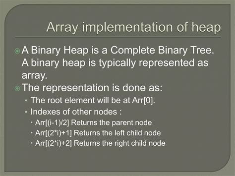 Array Implementation Construction Of Heap Pptx