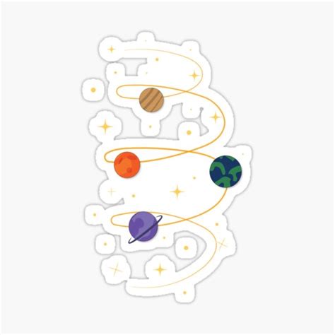 Space Planets Sticker For Sale By Rimabubble Redbubble